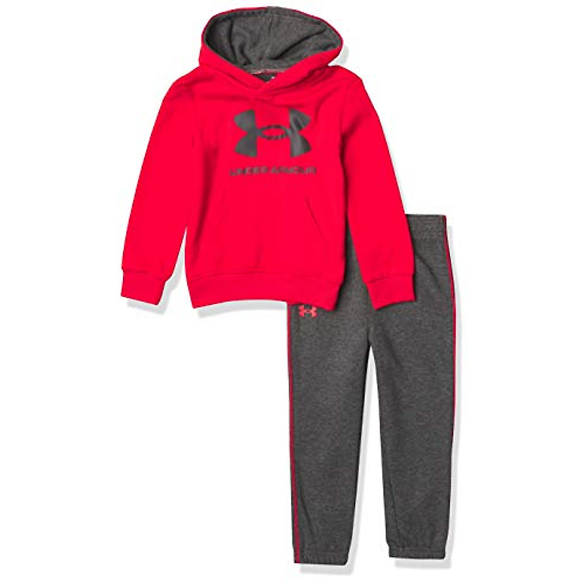Under Armour mens Ua Symbol Hoodie Set T Shirt, Versa Red, 6 US