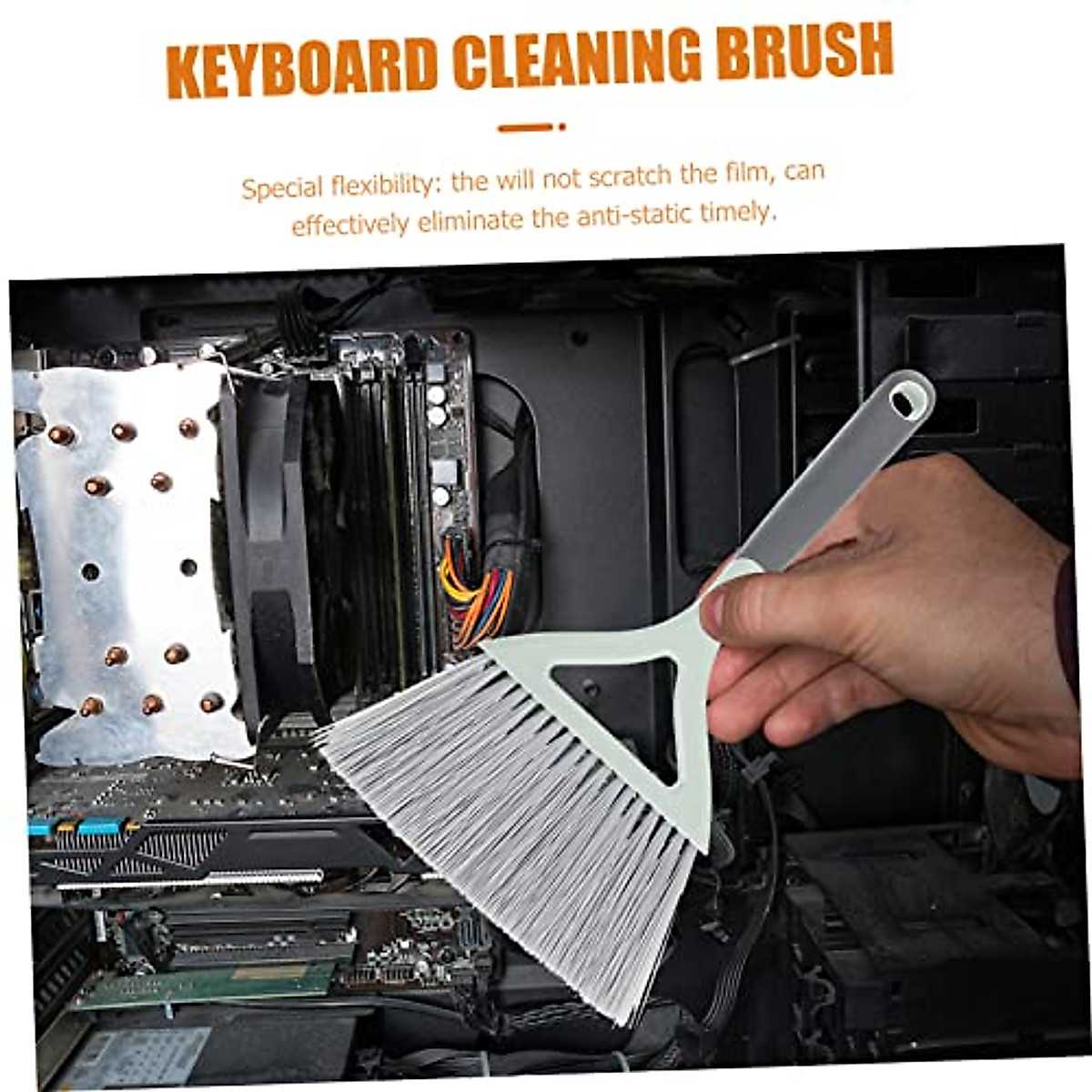 PLAFOPE 1 Set Broom Dustpan Keyboard Cleaning Brush Mini Hand Broom and Dustpan Table Cleaning Tool Mini Broom Home Cleaning Accessory Mini Cleaning Broom Cleaning Kit Plastic Green