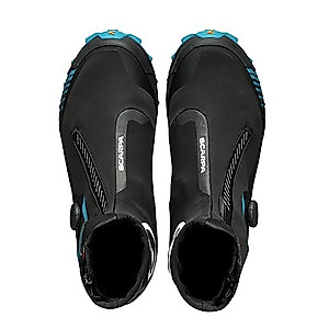 SCARPA Ribelle Run Kalibra G Water-Resistant Trail Shoes with Gaiter for Trail Running and Hiking - Black/Azure - 9-9.5 Women/8-8.5 Men