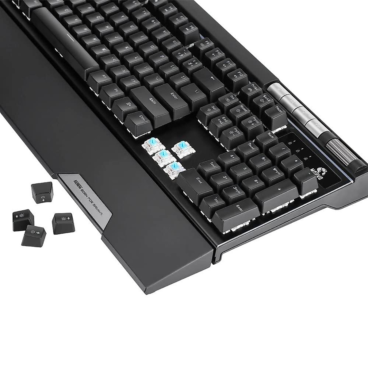 Marvo BigBang P1 KG965G RGB Mechanical Gaming Keyboard, Full Size Mutimedia, USB 2.0, Blue Switches, RGB backlighting For Each Key, Anti-ghosting, 19-key Rollover Support, 6 macro keys, Black