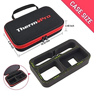 ThermoPro TP20 Wireless Meat Thermometer +ThermoPro TP99 Hard Carrying Case Storage