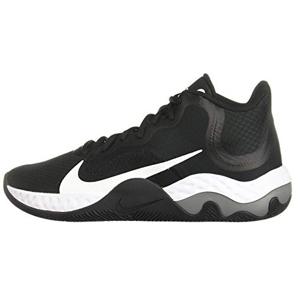 Nike Renew Elevate Mens Basketball Trainers CK2669 Sneakers Shoes (UK 11 US 12 EU 46, Black White Smoke Grey 001)