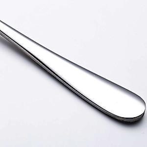 Goeielewe Pack of 2 Salad Spoon and Fork Salad Server Set, Stainless Steel Salad Serving Set, 7.7-Inch Serving Spoon and Fork Set for Salad, Gravies, Fruits, Soup or Pasta (Silver)