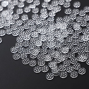 10Pcs Transparent Diameter 0.313'' (8mm) Glass Screen Filters Small Pipe Screens High Borosilicate Glass Screen with 7 Honeycomb Holes，Lab Filters