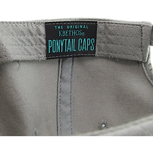 Pony-Classic LGY Classic Plain Ponytail Messy High Bun Headwear Adjustable Cotton Trucker Mesh Glitter Hat Baseball Cap (Adjustable, Light Gray Classic)