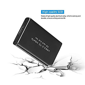 Garsentx Hard Drive Enclosure, PCI-E SSD Solid State Disk Enclosure Hard Disk Box 6Gbps Support 30mm*30mm/50mm MSATA Interface of SSD Solid State Hard Disk with mSATA Interface Drive