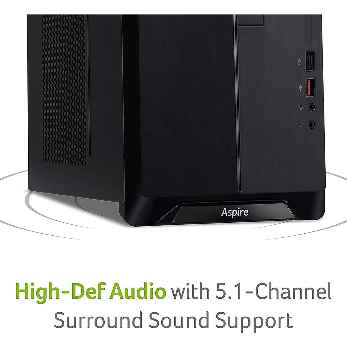 acer Aspire Mini Tower Desktop 2022 | 10th Intel i3-10100 4-Core CPU- UHD Graphics | 16GB DDR4 | 512GB NVMe SSD + 1TB HDD | DVD Writer | WiFi 6 RJ45 HDMI Windows 11 Pro | TLG 32GB USB Drive