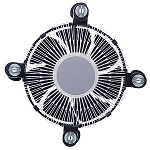 ThermalFly Delta 6 CPU Cooler for Intel Sockets LGA1200/LGA775/LGA1150/LGA1151/LGA1155/LGA1156, 90mm 4Pin PWM Fan, up to 100W Cooling Power, Pre-Applied High Performance Grease, for Desktop Computer