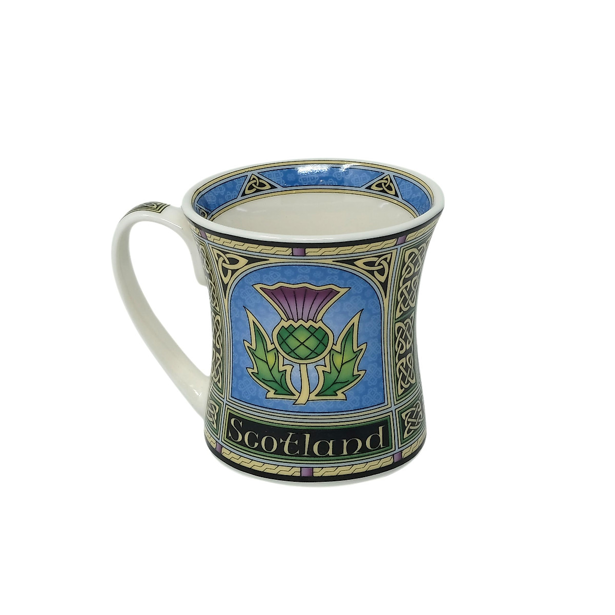 Royal Tara Set of 2 Scotland Mug with Thistle New Bone China Scottish Porcelain Cup 325ml11fl oz, Blue