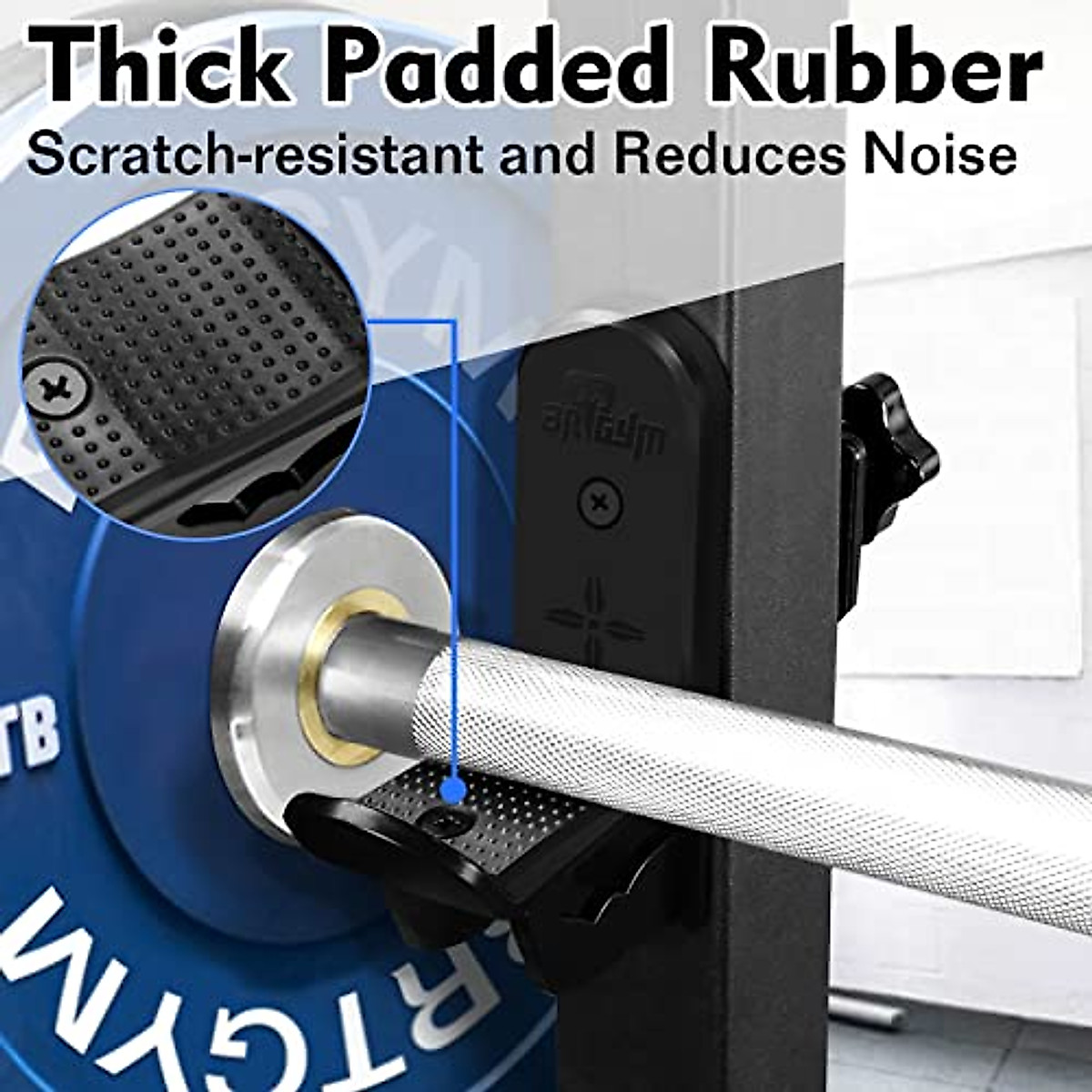 BRTGYM J Hooks Power Rack for 2x2 Squat Rack Power Cage with 1" Holes, 1000lbs Capacity J Cups, 5GA Steel Constructed