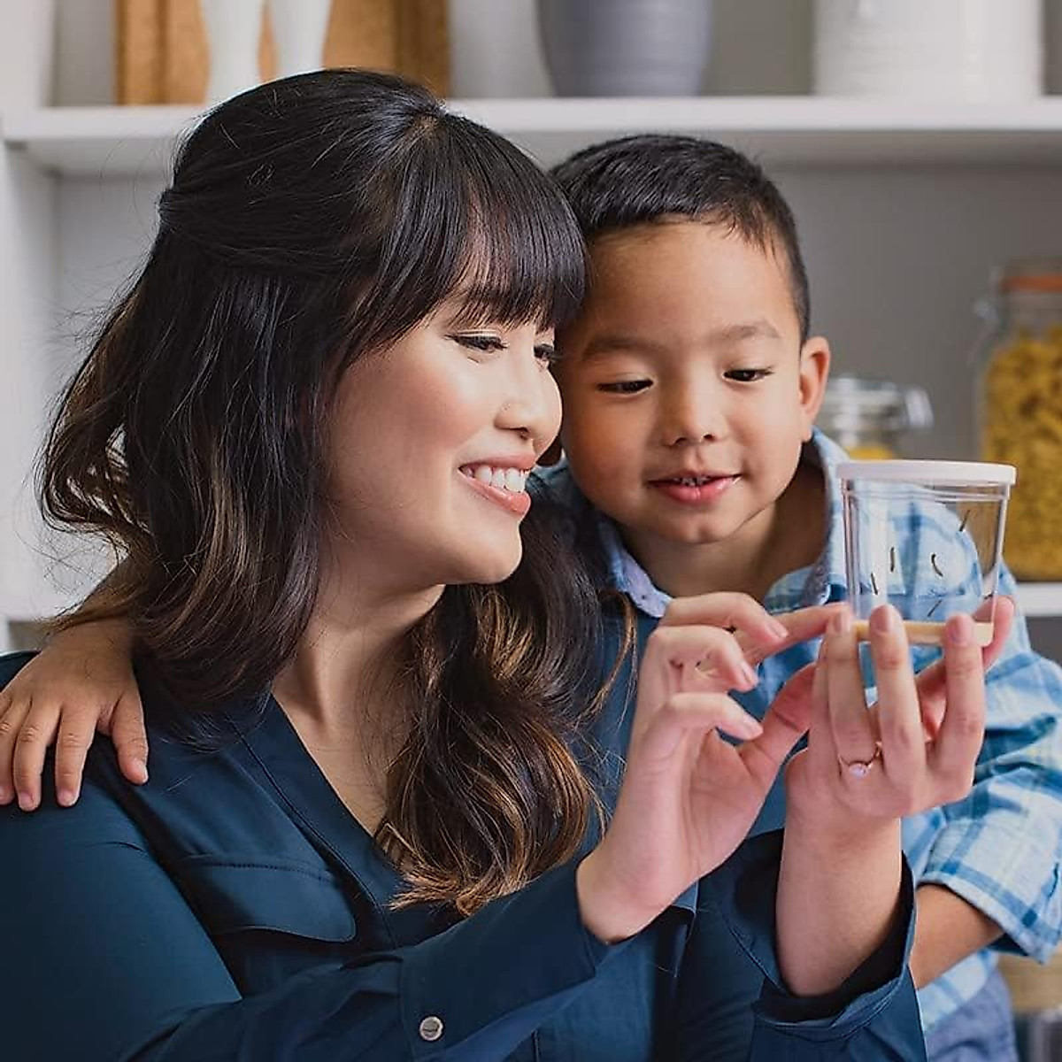 Insect Lore - Butterfly Growing Kit - Clear Front Facing Viewing Panel - Pre-Paid Voucher to Redeem Caterpillars Later – Life Science & STEM Education – Butterfly Science Kit