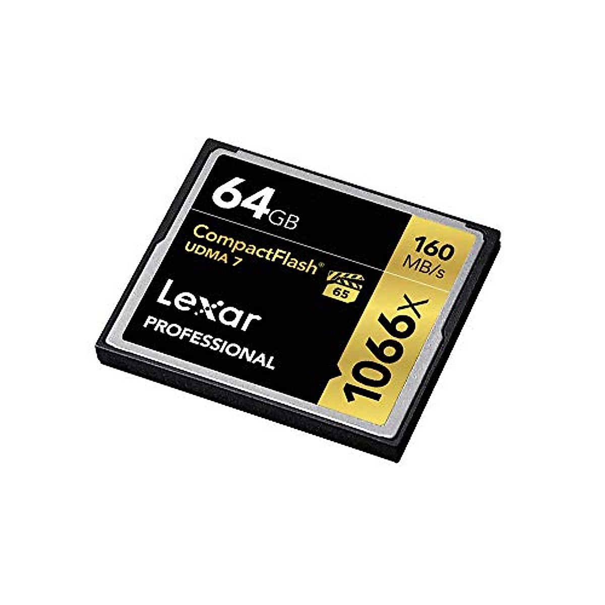 Lexar Professional 1066x 64GB CompactFlash Card, Up to 160MB/s Read, for Professional Photographer, Videographer, Enthusiast (LCF64GCRBNA1066)