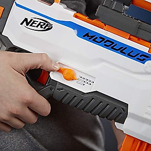 Nerf Modulus Regulator Fully Motorized Blaster, 3 Firing Modes, 2X 12-Dart Clips, 24 Nerf Elite Darts, Nerf Full Auto Blaster, Kids Outdoor Toys (Amazon Exclusive)