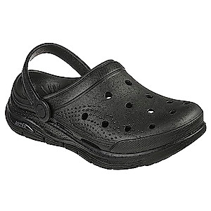 Skechers Women's Arch Fit Clog, Black, 5
