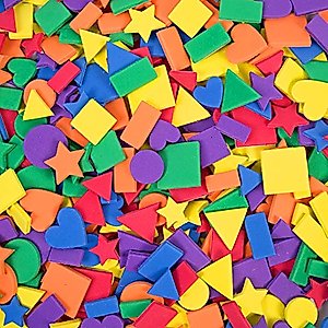 Horizon Group USA Assorted Self Adhesive Foam Shapes, Stick-On Craft Shapes, Arts & Craft Materials for Home or School, Art Class Supplies, Craft Supplies for Kids and Adults Ages 6, 7, 8, 9
