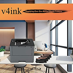 v4ink Compatible Replacement for Brother DR820 DR-820 Drum TN850 TN-850 Toner Cartridge for use with Brother HL-L6200DW MFC-L5700DW MFC-L5800DW Printer (1 DR820 Drum Unit + 4 TN850 Toner Cartridges)