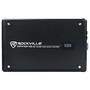 Rockville Krypton-M3 4000w Max/1000w RMS Mono 1 Ohm Car Amplifier Amp+Remote
