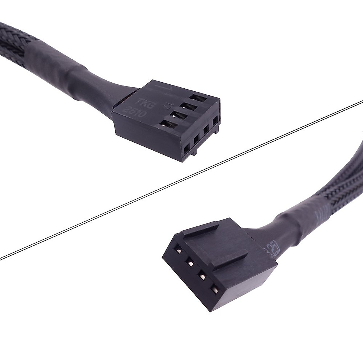 Fancasee (4-Pack) 4 Pin PWM Fan Power Supply Cable PC Internal Motherboard Fan Power Extension Cable Adapter Cord Wire for Computer ATX Case 4-Pin / 3-Pin Cooling Fans Cable (10.5 inch)