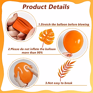 Fall Balloon Garland Arch Kit-152PCS Burnt Orange Balloons Double Stuffed Balloons, Cream Peach Apricot Terracotta Latex Balloon, for Birthday Party, Baby Bridal Shower, Wedding Decorations