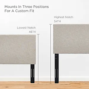 Modway Claire Linen Fabric Upholstered King and California King Headboard in Beige