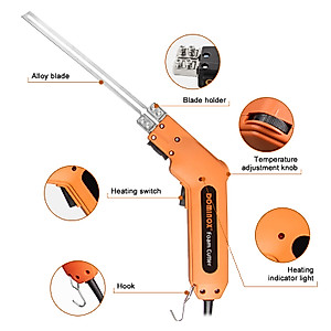 Foam Cutter Electric Hot Knife Styrofoam Cutting Tool Kit Heated Knife for Foam Board Insulation, Kaizen Foam, EPP, EPS, XPS, EVA, EPE, PU, KT Board, Sponge, Nylon