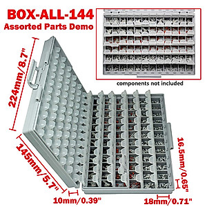 Two SMD SMT Resistor Capacitor 1206 0805 0603 Box Organizer Craft Beads Storage 144 Compartments for Each Box