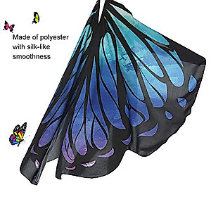 Shireake Baby Halloween/Party Prop Soft Fabric Butterfly Wings Shawl Fairy Ladies Nymph Pixie Costume Accessory … (168x135CM, Star sky)