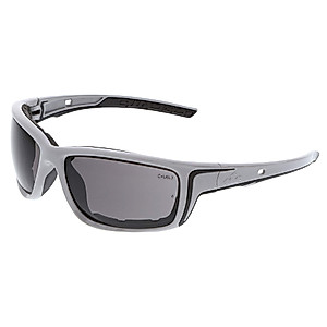 MCR Safety SR522PF Swagger Safety Glasses, Work Glasses, Gray MAX6 Anti-Fog Lens, Foam Lined, Gray Frame