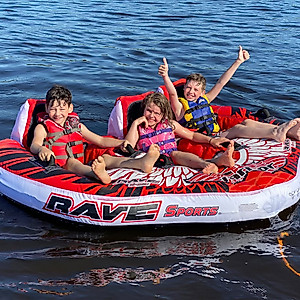 Rave Sports 3 Person Warrior Boat, Red