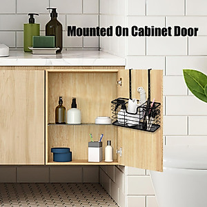 Nicunom Hair Dryer Holder 3 in 1 Hair Tool Organizer, Adjustable Blow Dryer Holder Bathroom Organizer Cabinet Door Hair Care & Hot Styling Tools Storage