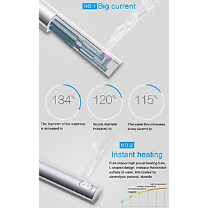 JYMYGS Electronic Bidet Toilet Seat Elongated Smart Heated Toilet Seat, Temperature Controlled Wash, Warm Air Dryer, Smart Touch Panel, Adjustable Warm Water Function, LON007MKJ