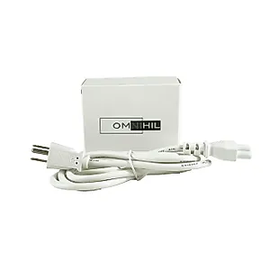 [UL Listed] OMNIHIL White 8 Feet Long AC Power Cord Compatible with EPSON Workforce PRO WF-4830