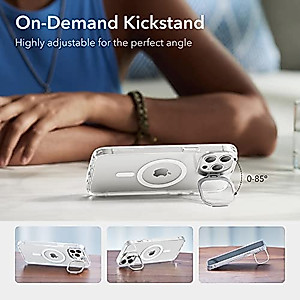 ESR HaloLock Vegan Leather Wallet Stand Classic Kickstand Case with HaloLock Compatible with iPhone 14 Pro Max Case, MagSafe-Compatible Case with Stand, Military-Grade Protection