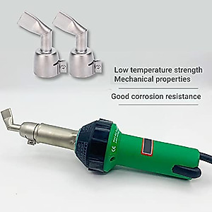 2Pcs Welding Gun Nozzle, 120 Degree Hot Air Gun Welding Nozzle Stainless Steel Flat Nozzle Welding Heat Gun Accessories for PVC PP