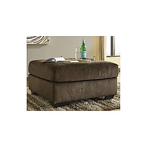 Signature Design by Ashley Accrington Plush Oversized Accent Ottoman, Brown