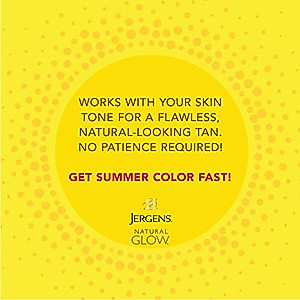 Jergens Natural Glow Instant Sun Body Mousse, Self Tanner for Light Bronze Tan, Sunless Tanning Body Bronzer, Fake Tan for Fair to Medium Skin, 6 Ounce