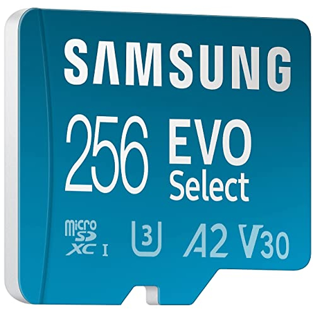 SAMSUNG EVO Select Micro SD-Memory-Card + Adapter, 256GB microSDXC 130MB/s Full HD & 4K UHD, UHS-I, U3, A2, V30, Expanded Storage for Android Smartphones, Tablets, Nintendo-Switch (MB-ME256KA/AM)