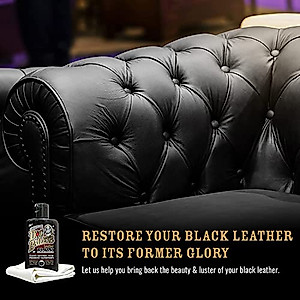 Doc Baileys Black Leather Detail Kit - Restore Your Black Leather & Vinyl Gear - Leather Cleaner, Conditioner, Waterproofer, & Protectant - Re-Dye & Maintain Your Favorite Leather to Look Like New