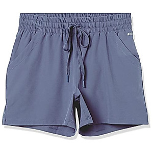 Amazon Essentials Women's Studio Woven Stretch Short, Blue Nightshadow, Large