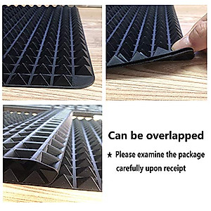 Ohequbao Non-Stick Silicone Baking, Pyramid Healthy Cooking Oven Mat Fat-red, Black-2 Pack