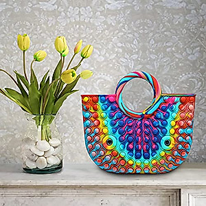 Big Pop Bags Bubble Handbag,Pop Purses for Ladies, Mothers Day Handle Satchel Bag for Women for Mom