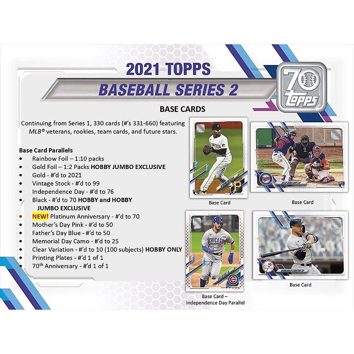Topps 2021 Series 2 Baseball Hanger Pack