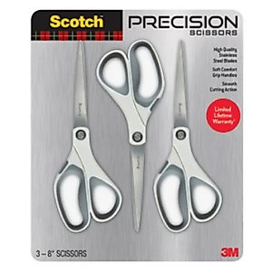 Scotch 8-Inch Precision Scissors, 3-Pack (1448-3)