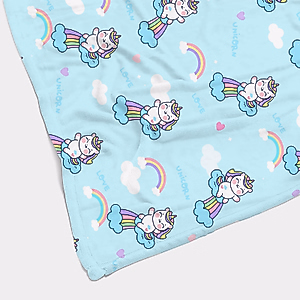 UQBVDET Unicorn Blanket Girfts for Girls Kids 50 X 40 Inches Soft Flannel Throw Blanket for Birthday Couch Bed