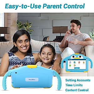 Tablet for Toddlers Tablet Android Kids Tablet with WiFi Dual Camera 1GB 32GB Storage 1024 x 600 Touch Screen Parental Control Mode Google Playstore YouTube Netflix for Boys Girls Android 10