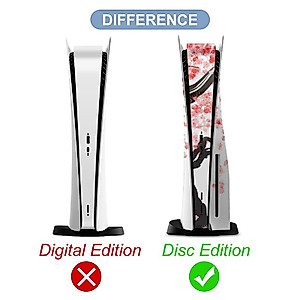 AoHanan Cherry Tree Blossom 5 Skin Controller Accessories Cover Skins Anime Vinyl Cover Sticker Full Set for 5 Disc Edition