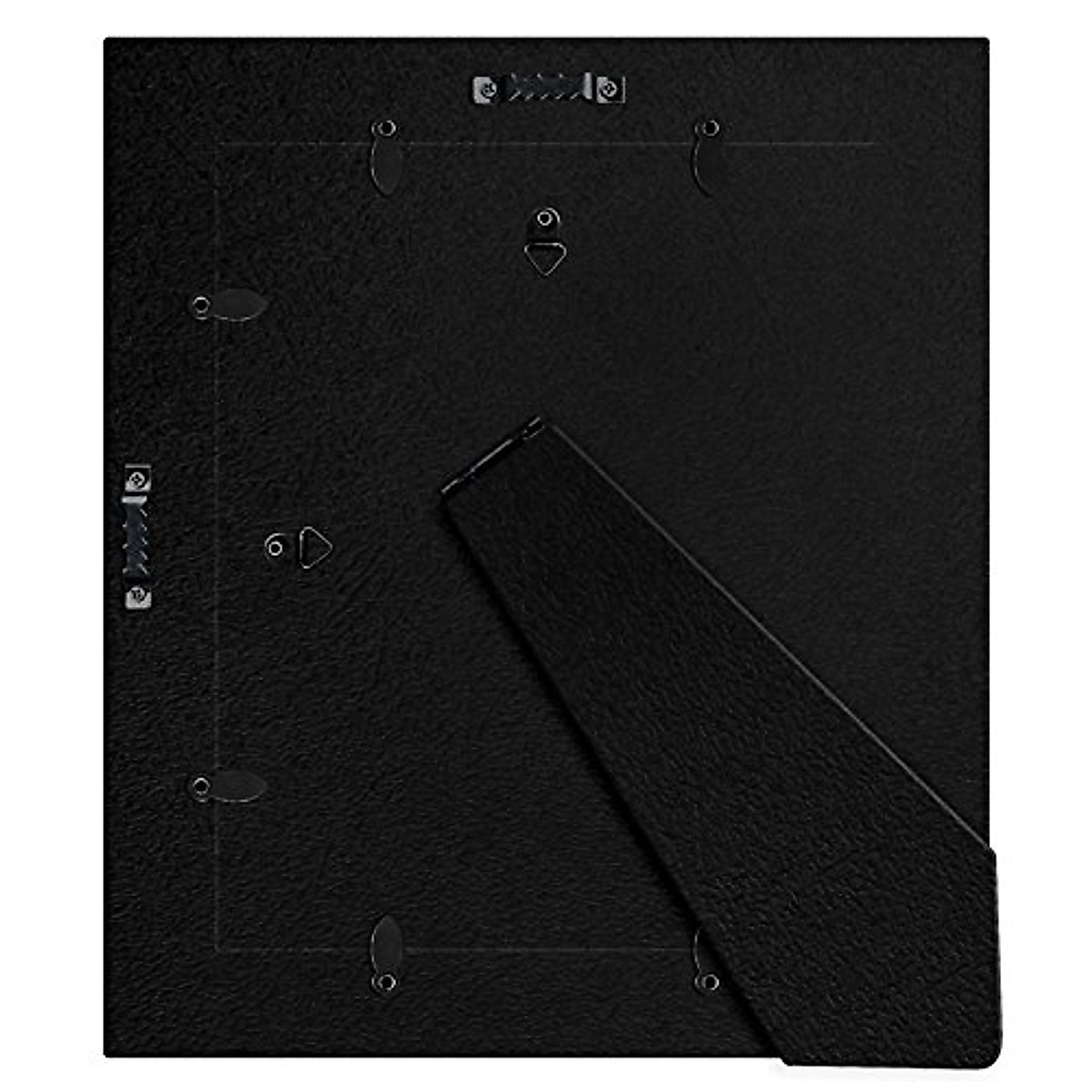 Americanflat 8x10 Picture Frame with Polished, Crystal Clear Glass - Hampton Collection - Distressed Wood Picture Frames for Tabletop and Wall Display - Charcoal Black