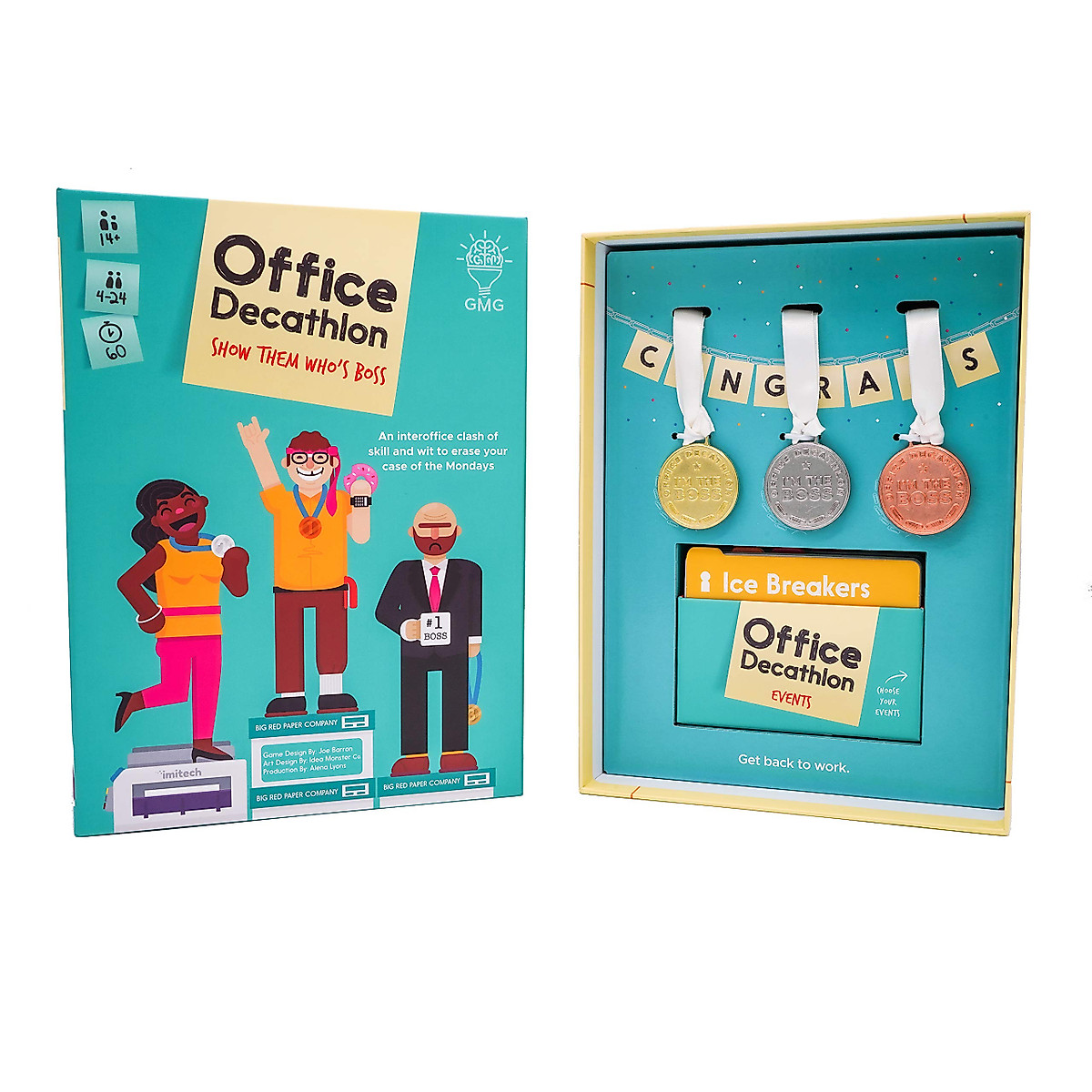 Office Decathlon Game by Gray Matters Games, Office Game for Coworkers, Olympic-Inspired Team Building Game for Work with Fun Ice Breaker Activities