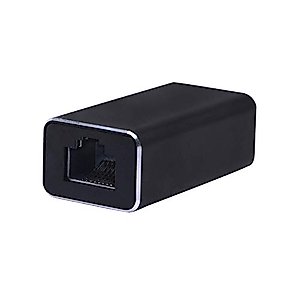 SinLoon RJ45 LAN Coupler Adapter Surge Thundering Protector Gigabit 1000Mbs Ethernet Extender Connector for Cat7 Cat6 Cat5e Female to Female (Black)