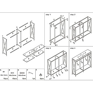 AZL1 Life Concept Console Table with Shelf for Living Bed Room Coffee Office, Weathered Gray, Dark Oak 1